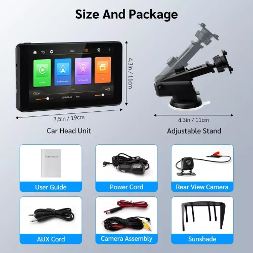Sistem Multimedia Auto cu Apple CarPlay/Android Auto Functie Modulator ...