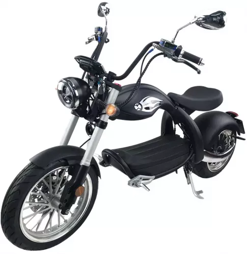 Scuter electric BILI COCO CHOPPER 2000W 20Ah negru mat BBSKUTER0116