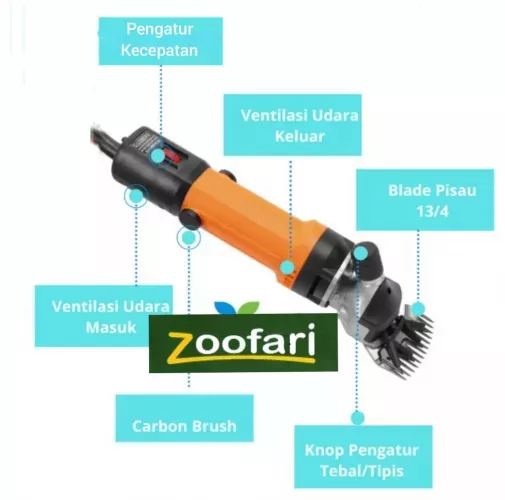 Aparat electric profesional pentru tuns oi 750 W cu 2800 r/min si 6 ...