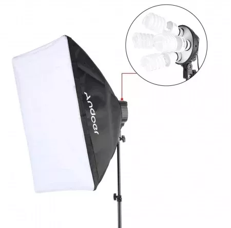 Kit 3 softbox geanta transport soclu 4 becuri plus 12x bec 150W kezu ...
