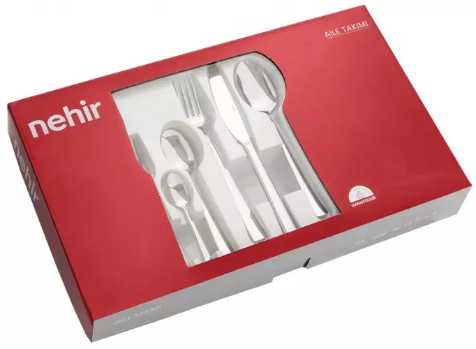 Maksi set tacamuri pentru 6 persoane 36 piese otel inoxidabil sablate ...