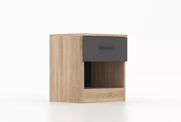 Noptiera RANGEEN 45X37X50 cm PAL 18mm SONOMA / ANTRACIT by Fichi tobe ...