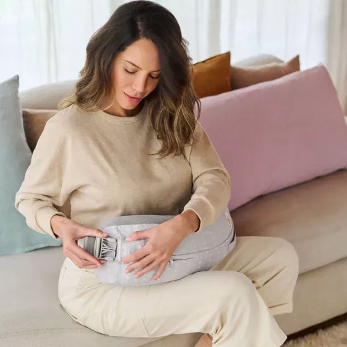 Perna de Alaptat Multifunctionala Ergobaby Natural Curve Moonlight Grey ...