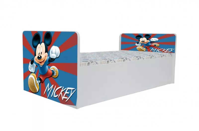 Pat Aero Mickey Mouse cu saltea 130x60 cm xf3i_589893832 - cel.ro