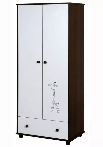 Dulap Camera copii Bebelusi 2 Usi Klups Safari Giraffe Wenge NANKD1327 ...
