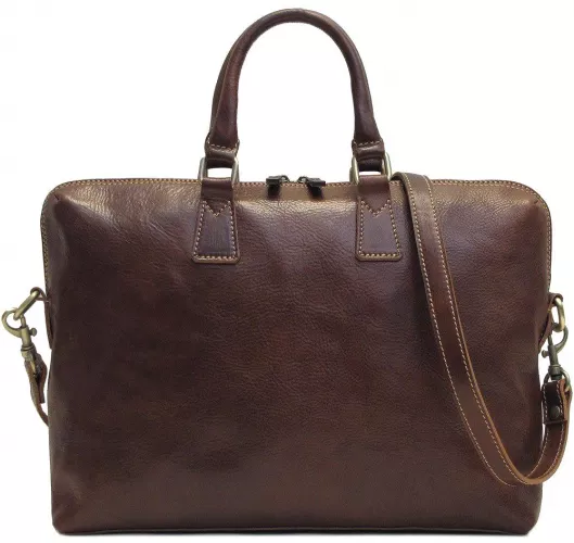 Servieta dama din piele naturala vachetta mapa piele maro SD165B SD165B ...