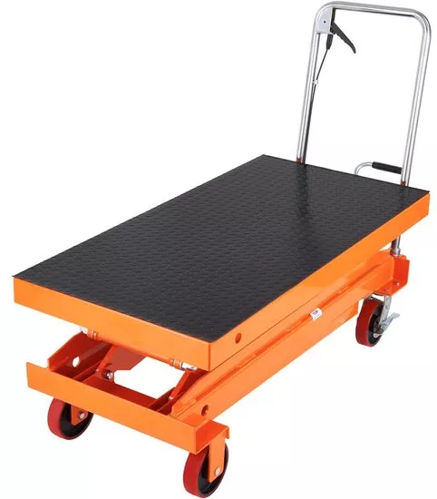 Carucior hidraulic cu platforma 120x 60 cm Vevor max 800 kg Inaltime ...