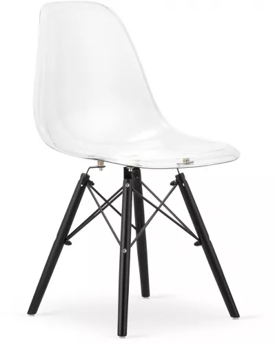 Scaun stil scandinav Artool Osaka policarbonat lemn transparent si ...