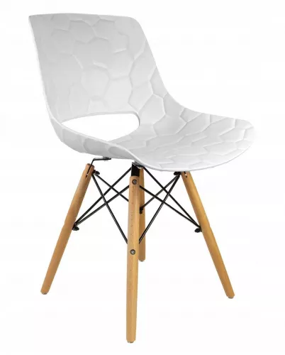 Scaun stil scandinav PP lemn max 100 kg alb 45x55x78 cm Lars CM-910737 ...