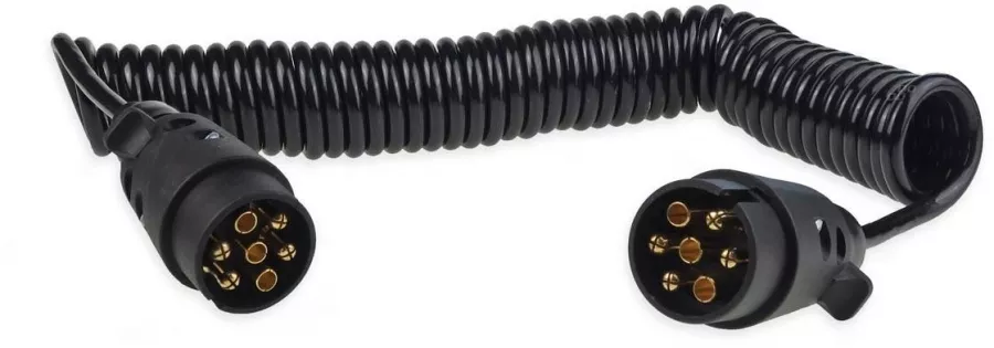 Cablu electric pentru remorca spiralat cu prize 7PIN 12V 6m AVX-AM02390 ...