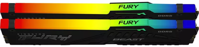 Kit Memorie Kingston FURY Beast RGB Intel XMP 64GB 2x32GB DDR5 5600MHz CL40 - cel.ro