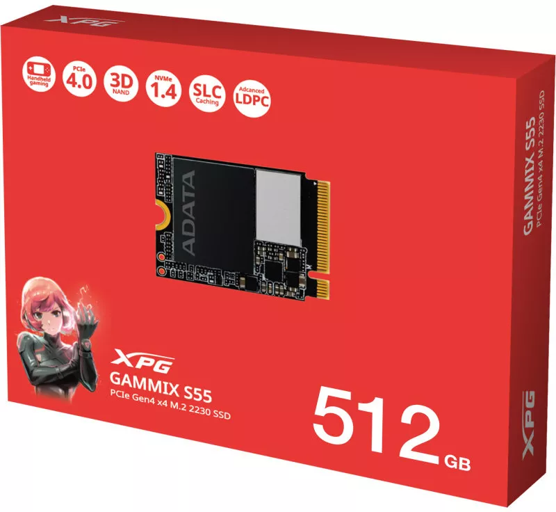SSD ADATA XPG Gammix S55 512GB PCI Express 4.0 x4 M.2 2230 SGAMMIXS55-512G-C - cel.ro