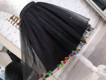 Fusta tulle pom pom colorate 0xi_143 - cel.ro