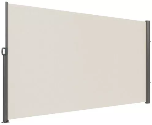 Paravan separator lateral retractabil pentru gradina 300 x 180 cm Bej ...