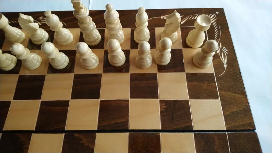 Set mare de sah din lemn 50x50 cm cutie de sah fag piesa de sah 9 5cm ...