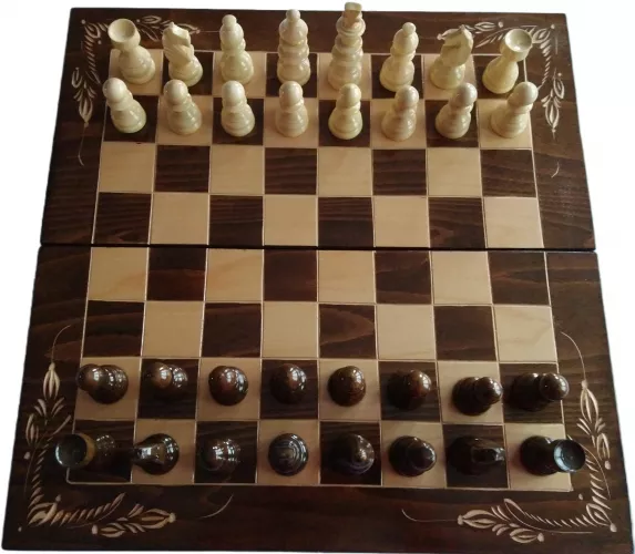 Set mare de sah din lemn 50x50 cm cutie de sah fag piesa de sah 9 5cm ...