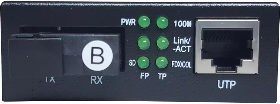 Gigabit media converter side B 1550/1310nm 20 km SC MCL-1000W/SC20B