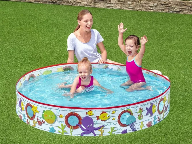 Piscina cu perete rigid MarinAqua 1.52 x 0.25 m perete din PVC podea de ...