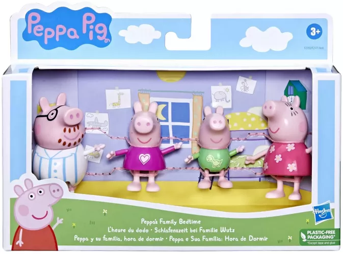 PEPPA PIG SET FIGURINE FAMILIA PIG ORA DE CULCARE f2171_f2192 - cel.ro