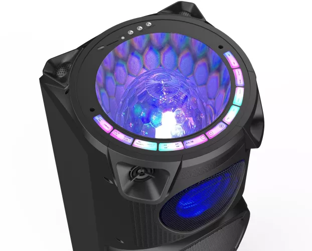 Boxa portabila activa Akai Party Speaker 500 300W Bluetooth Radio FM ...