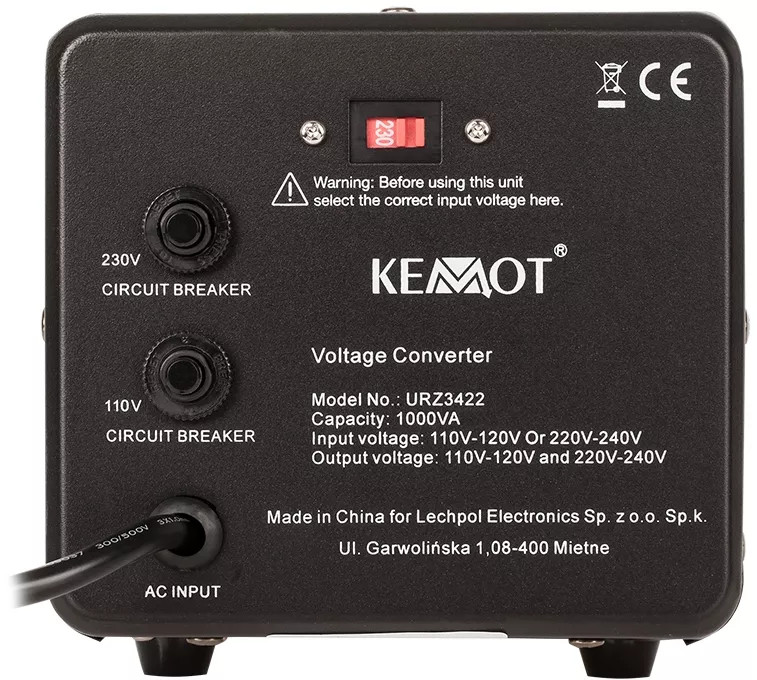 Convertor Tensiune Electrica 115V - 220/230V Putere 800W 1000VA 3 Tipuri de