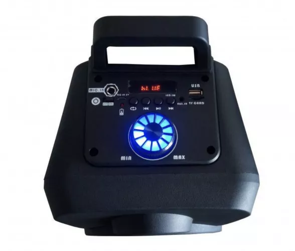 Boxa Activa Cu LED Portabila Karaoke A62 Bluetooth AUX USB Card Radio ...