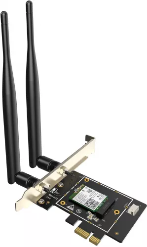 Placa de Retea Wireless Tenda E33 Wi-Fi 6E Tri-Band AX5400 Bluetooth 5. ...