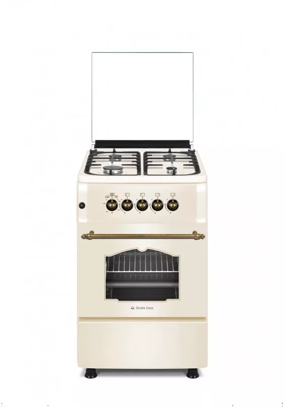 Aragaz rustic 4 arzatoare gaz Cuptor gaz 50x55cm Studio Casa Monza Retro - cel.ro