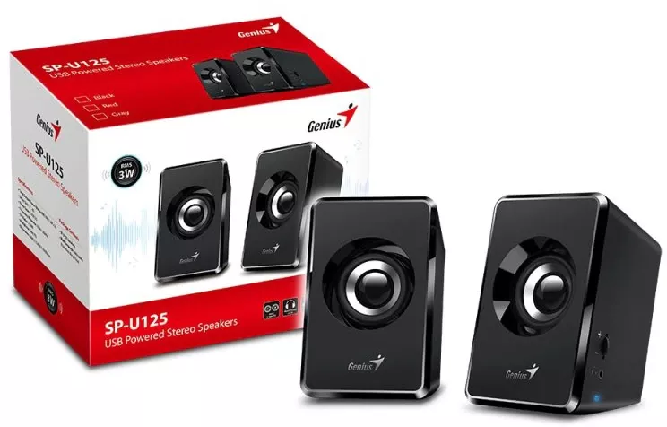 Boxe stereo Genius 2.0 Control volum Negru 31730042400 - cel.ro