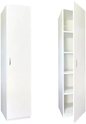Dulap tip Soldat 1 usa 4 polite Alb 197x45x50 cm 4yc_479 - cel.ro