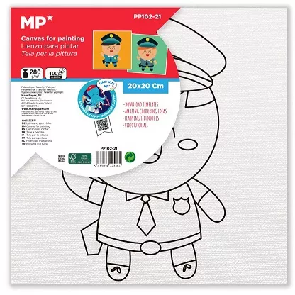 Panza de colorat cu desen pretiparit 20 x 20 cm politist PP102-21 - cel.ro