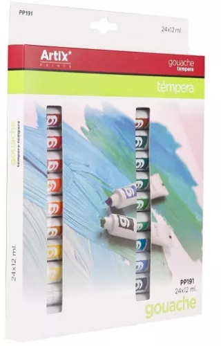 Tempera gouache 24 culori 12 ml PP191 - cel.ro
