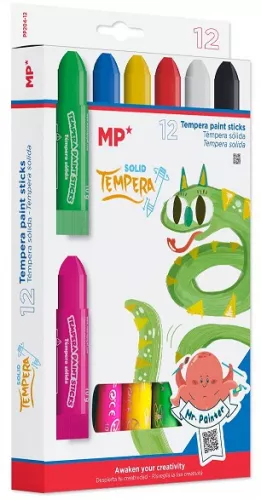 Tempera solida 12 culori PP20412 - cel.ro