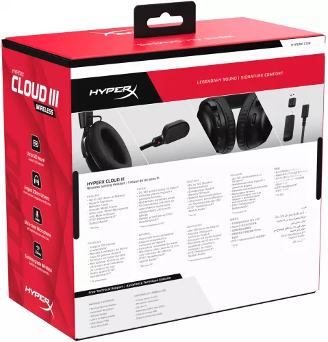 Casti gaming wireless HyperX Cloud III DTS Headphone:X Spatial Audio 2 ...