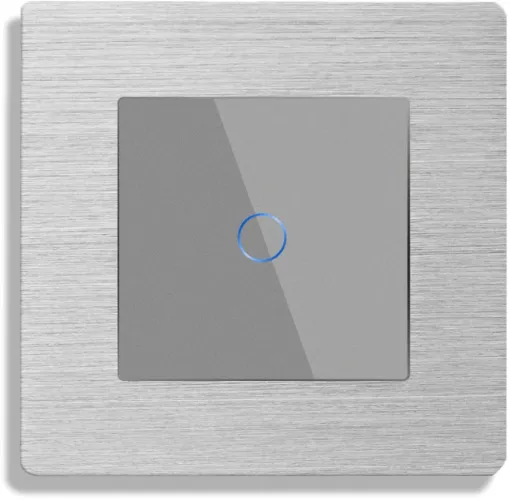 Intrerupator Simplu cu Touch din Sticla si Rama de Aluminiu LUXION ...