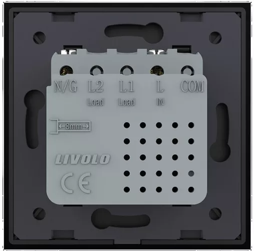 Priza USB Type-C Livolo cu Rama din Sticla Negru VL-FCUC-2BP-12 - cel.ro