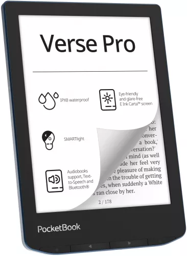 EBook Reader PocketBook Verse Pro PB634 6 inch 16GB Azure PB634-A-WW
