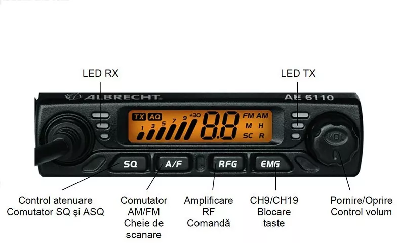 Statie Radio Klausstech Ae-6110 Putere Emisie 8w Numar De Canale 400 ...