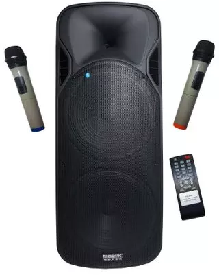 Boxa Cu Statie Activa Tip Troller 2 Difuzoare De 15 Inch 2 Microfoane ...