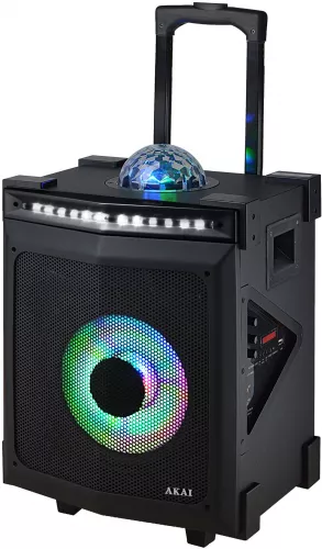 Boxa Portabila Audio 30w Bluetooth Usb Aux In Fm Afisaj Led Glob Rgb ...