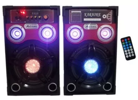 Boxe . Audio Active Ailiang bluetooth Din Lemn Negru Lumini Colorate ...