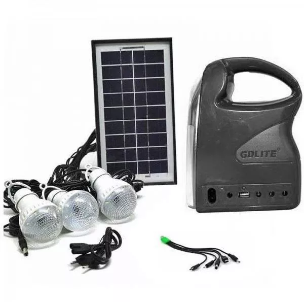 Kit Camping Panou Solar Gdlite Gd-7 3 Becuri Lanterna Inclusa Si Usb ...