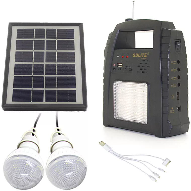 Kit Solar Camping Cu Lampa Port Usb Si Mp3 Player Radio Fm Protectie ...