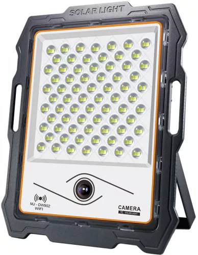 Proiector Led Cu Panou Solar Klausstech 200w Camera Wifi Hd Telecomanda ...