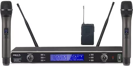 Set 2 Microfoane Profesionale Wireless Cu Receiver Uhf 100 M 16 Canale ...