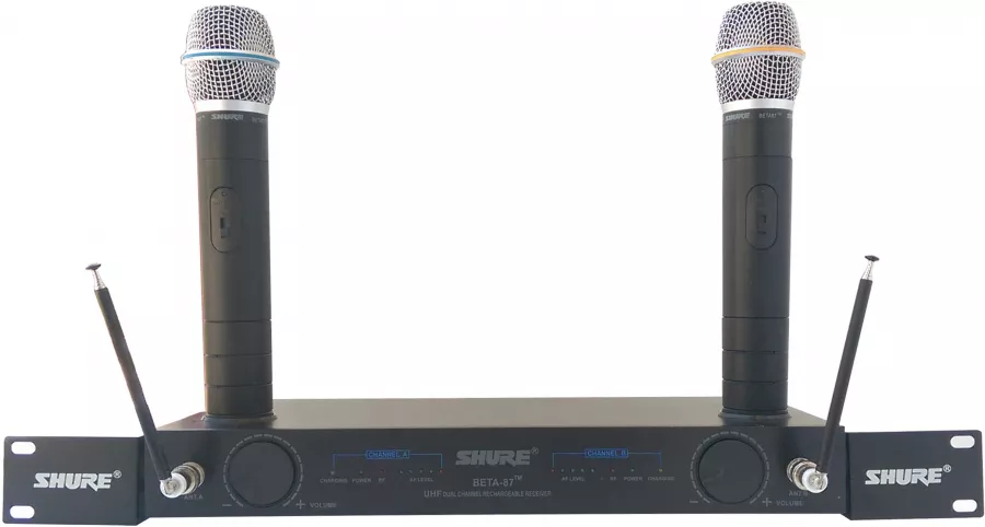 Set Microfoane Profesionale Wireless Uhf Beta 87 Cu Receiver