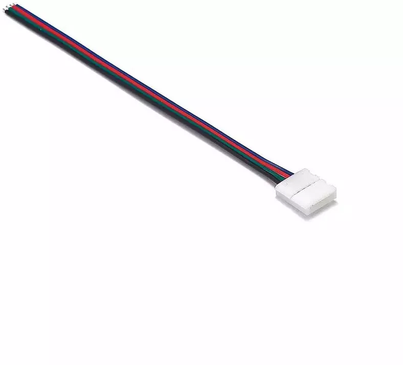 10mm 4 Pin RGB LED Click to Wire 15cm Sarma cablu conector LSCC03