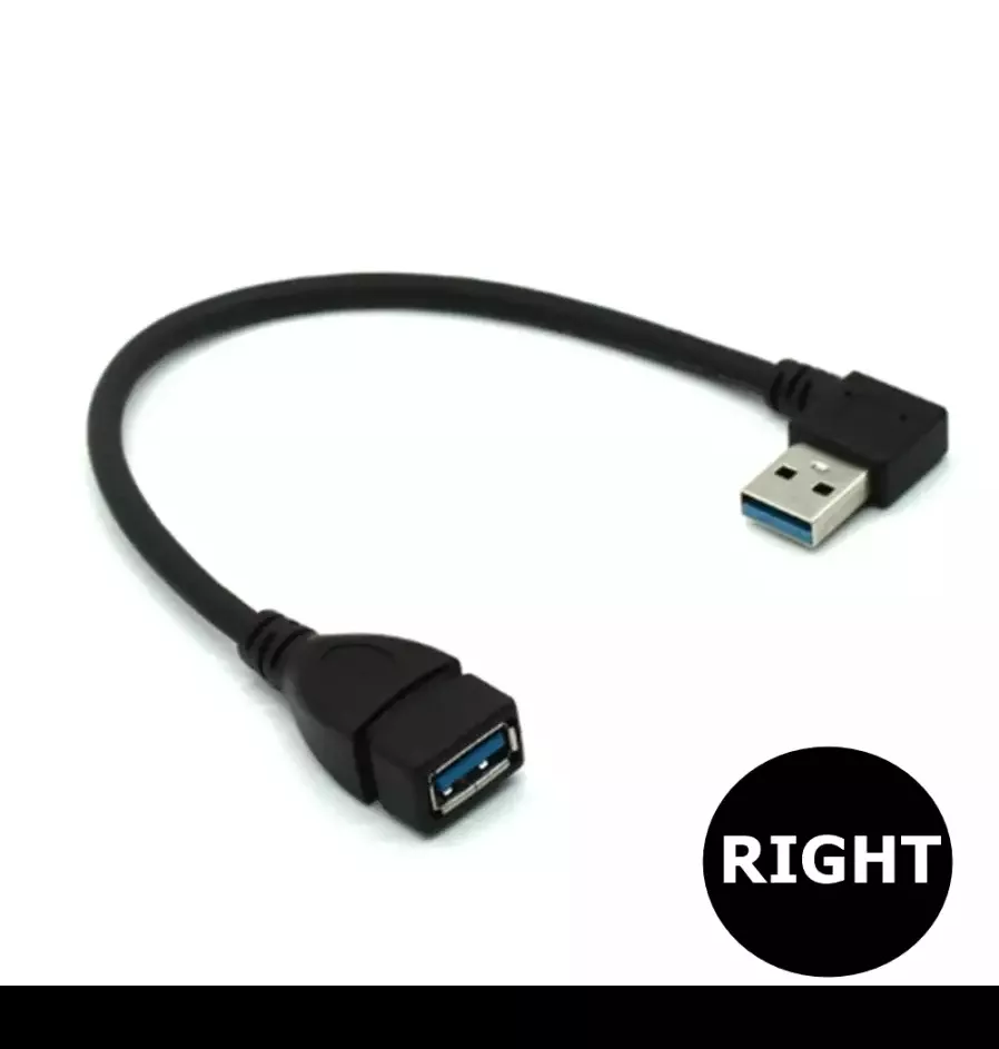 Adaptor cablu prelungitor USB 3.0 Tata-Mama la 90 de grade 20 cm Tip ...