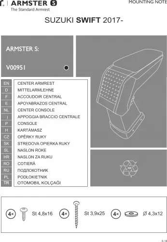 Cotiera Armster S SUZUKI SWIFT 2017-prez capac piele eco neagra wwi4 ...