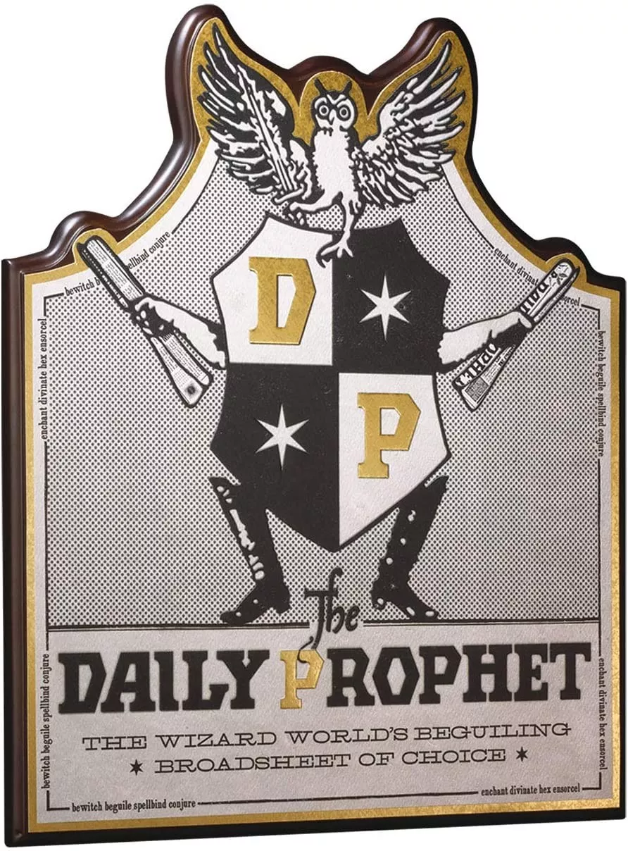 Decoratiune Perete Harry Potter - Daily Prophet Lemn 30 x 35 cm NN7052 - cel.ro